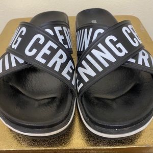 Opening Ceremony | Shoes | Opening Ceremony Cross Leather Slides | Poshmark